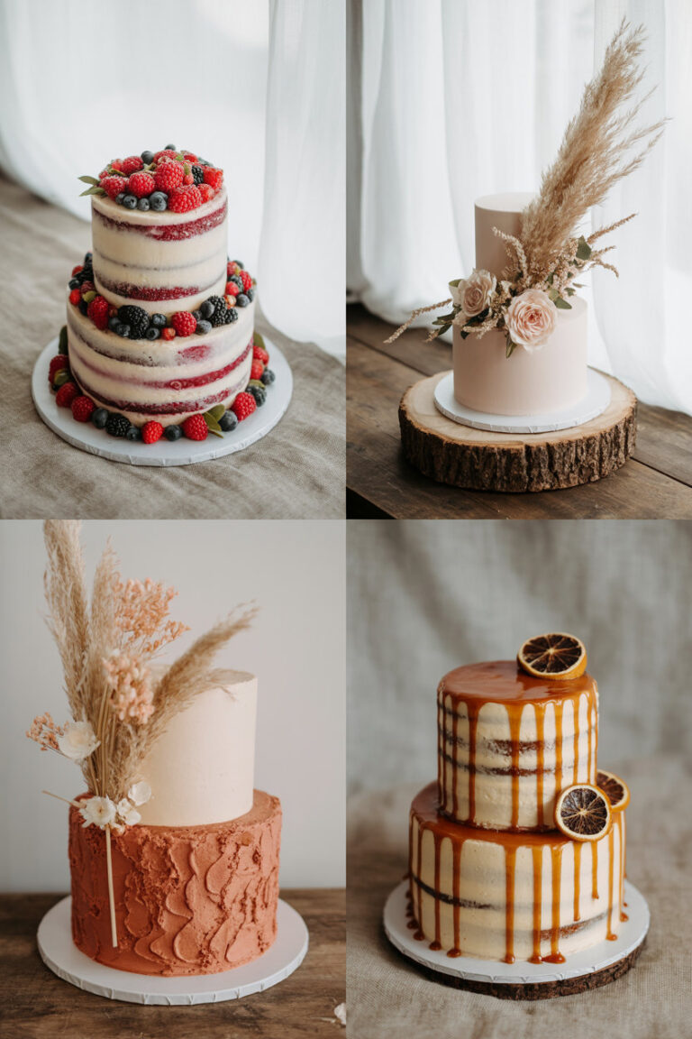 Boho Wedding Cake Ideas - Luxe Locks Studio