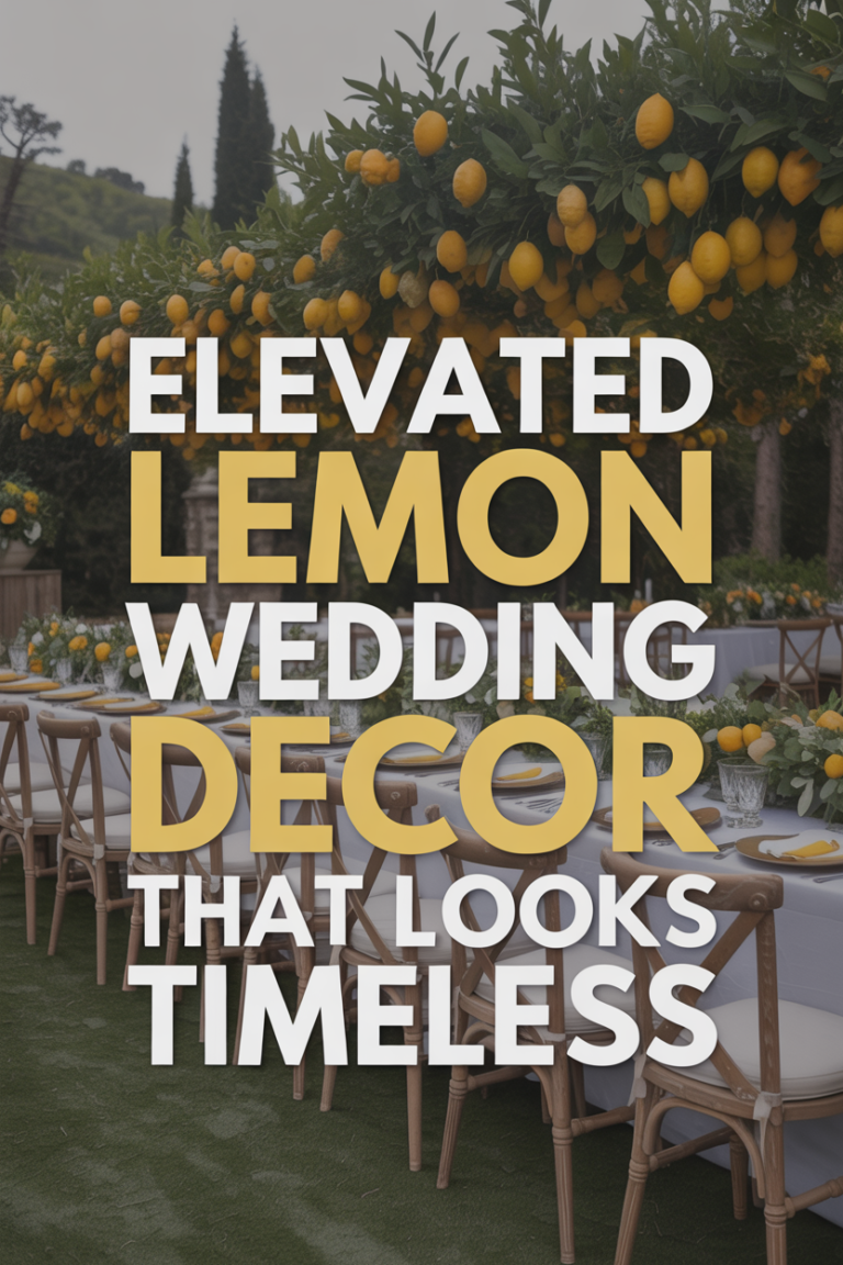 Lemon Wedding Ideas That Feel Fresh - Luxe Locks Studio
